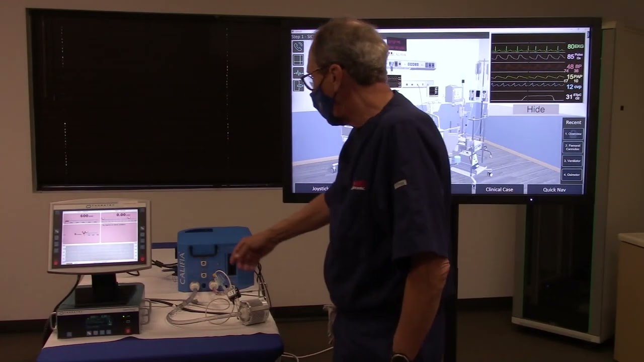 Demonstration of Real Pump with the 3D ECMO Platform - YouTube