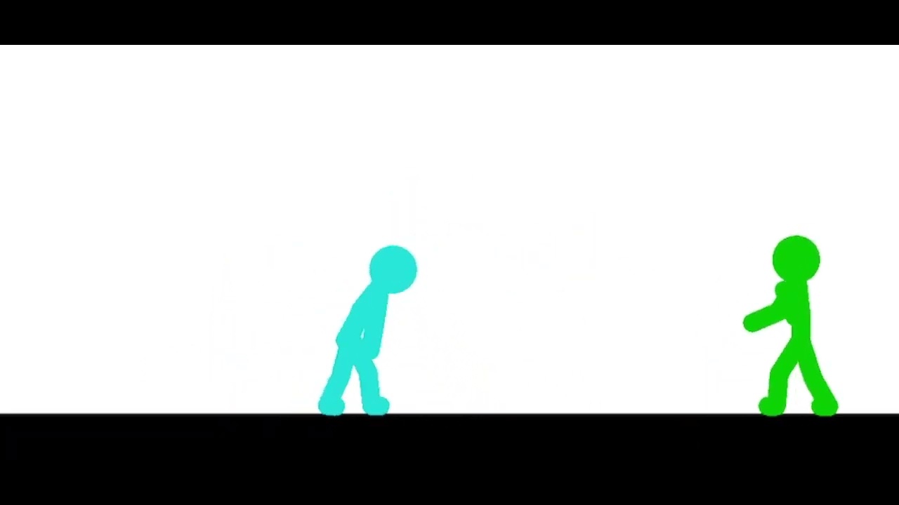 Cyan Vs Green stickman animation. - YouTube