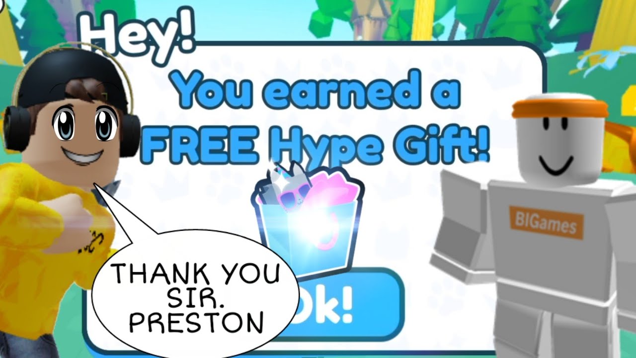 UNBOXING HYPE GIFT 'THANK YOU PRESTON 'PET SIMULATOR X UPDATE ...