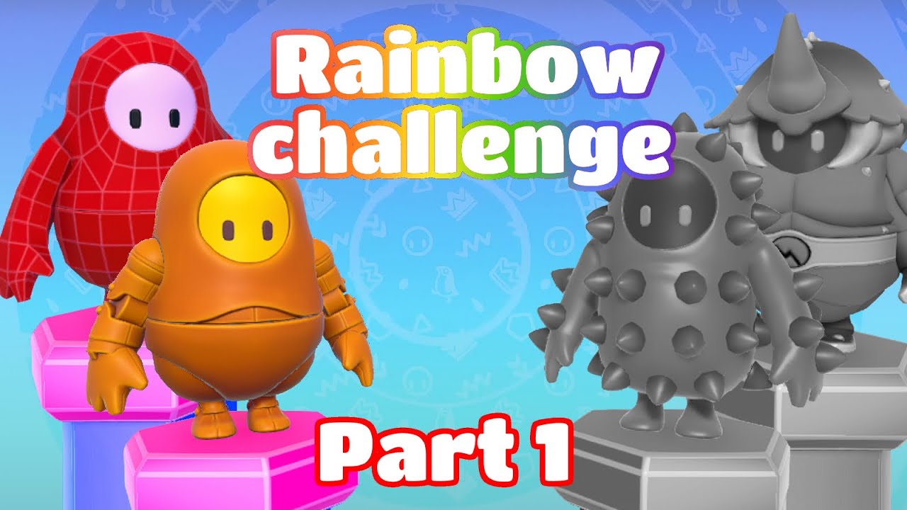 Fall Guys Rainbow challenge! (PART 1) - YouTube