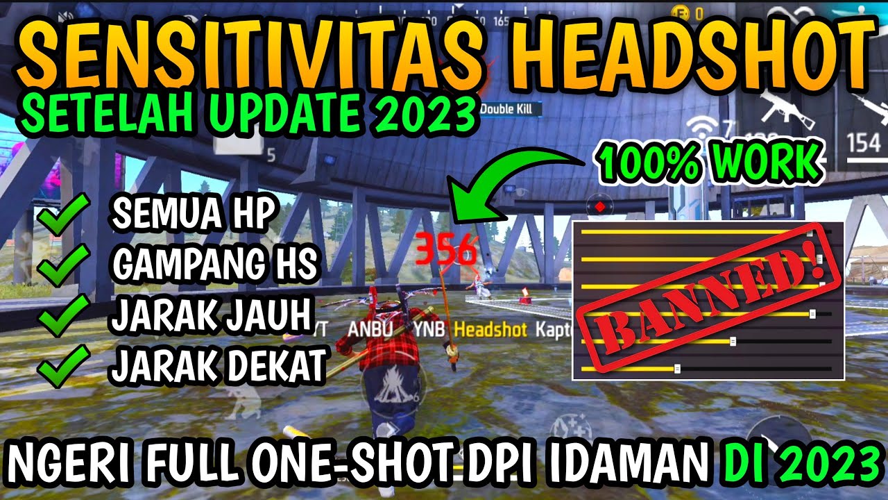 100 % AUTO HEADSHOT‼️ SENSITIVITAS HEADSHOT TERBARU UPDATE 2023|| WORK DI SEMUA HP ⚙️ DPI ...
