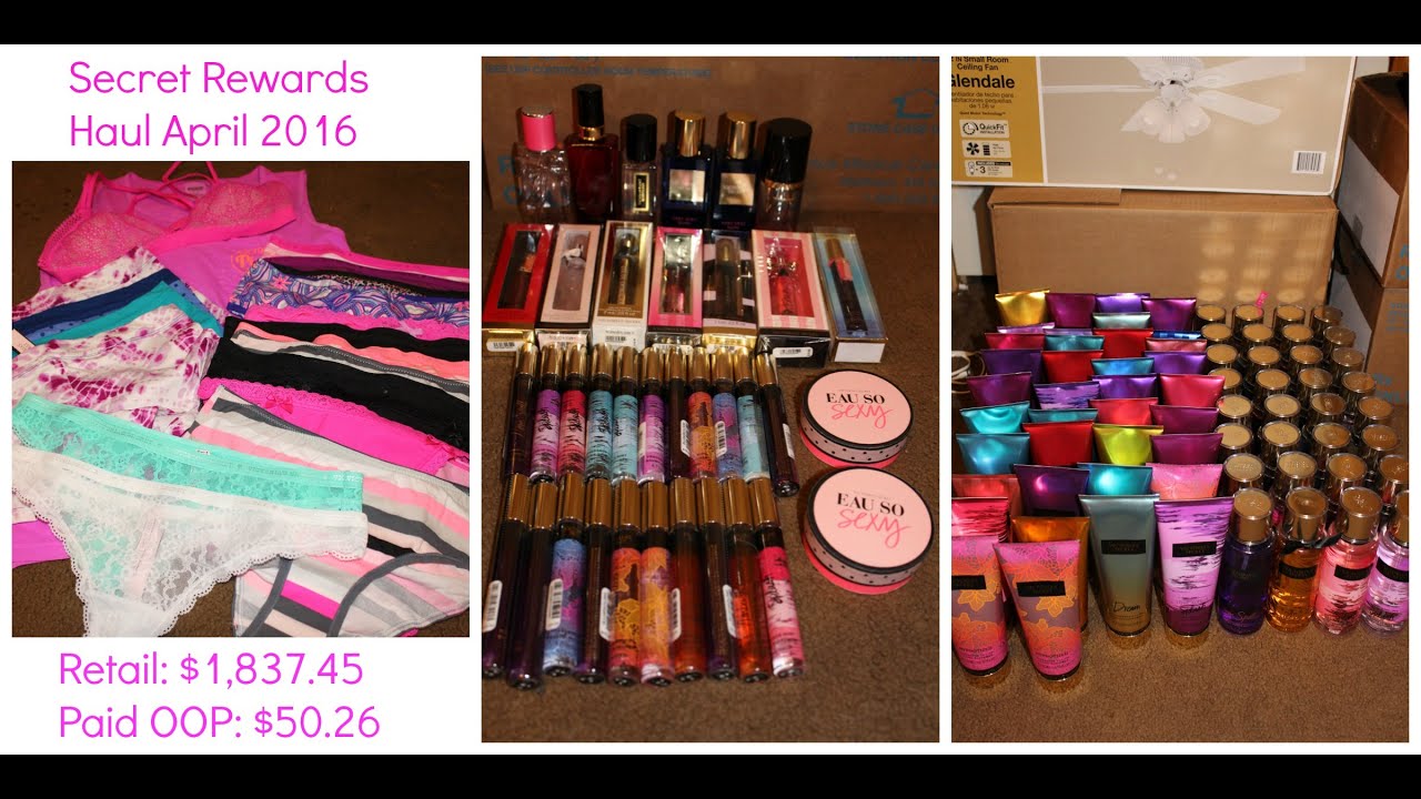 Victoria Secret, Secret Rewards Haul April 2016 $1,837.45 Retail ...