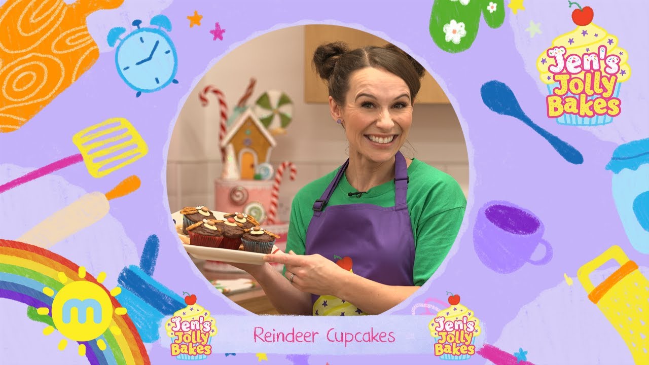 Milkshake! | Christmas Jen’s Jolly Bakes | Reindeer Cupcakes - YouTube