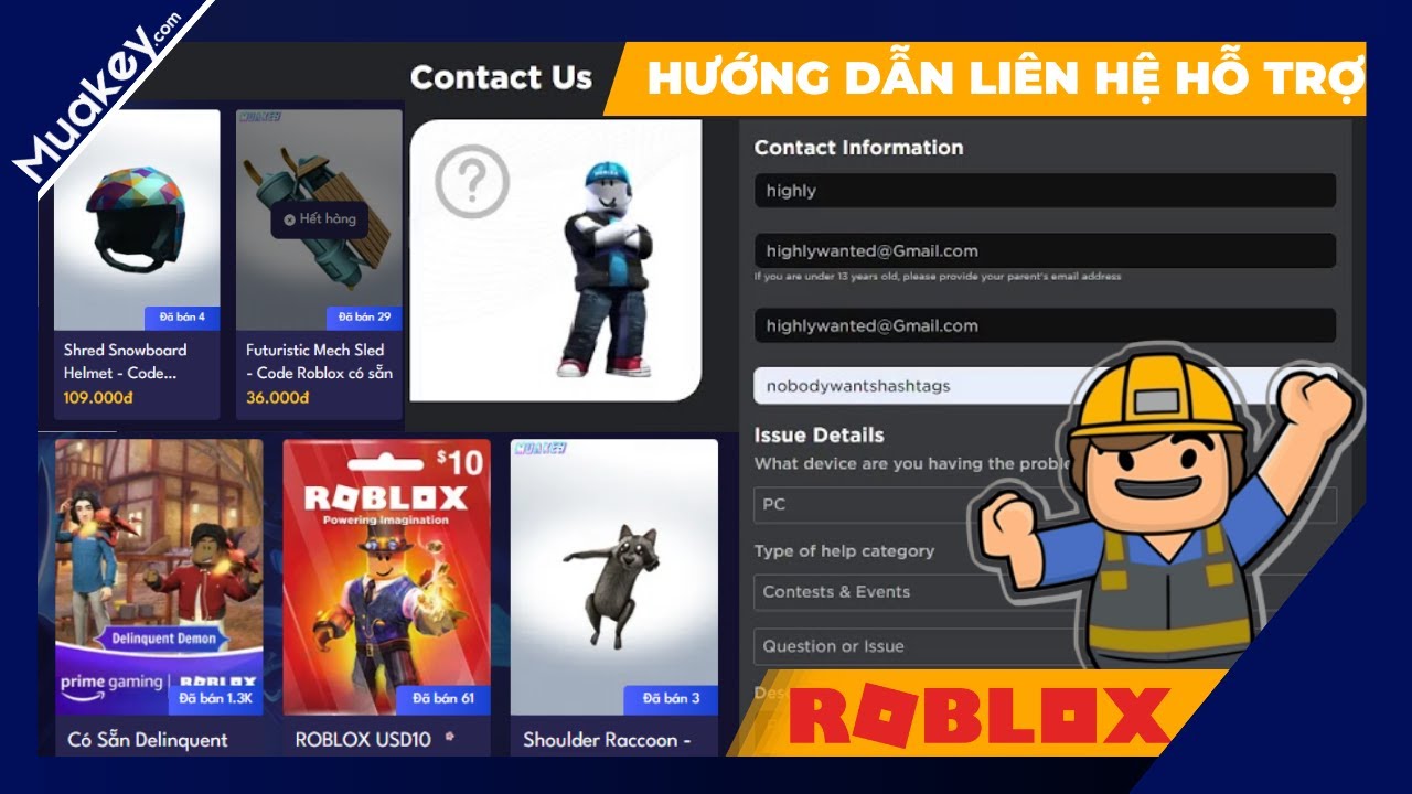 Hướng Dẫn Contact Support Của Roblox Và Cách Mua Code Của Roblox Giá Rẻ ...