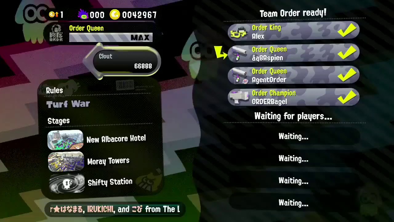 Splatoon 2: FINAL FEST: TeAm ChAoS VS Team Order, 100X Battle. - YouTube