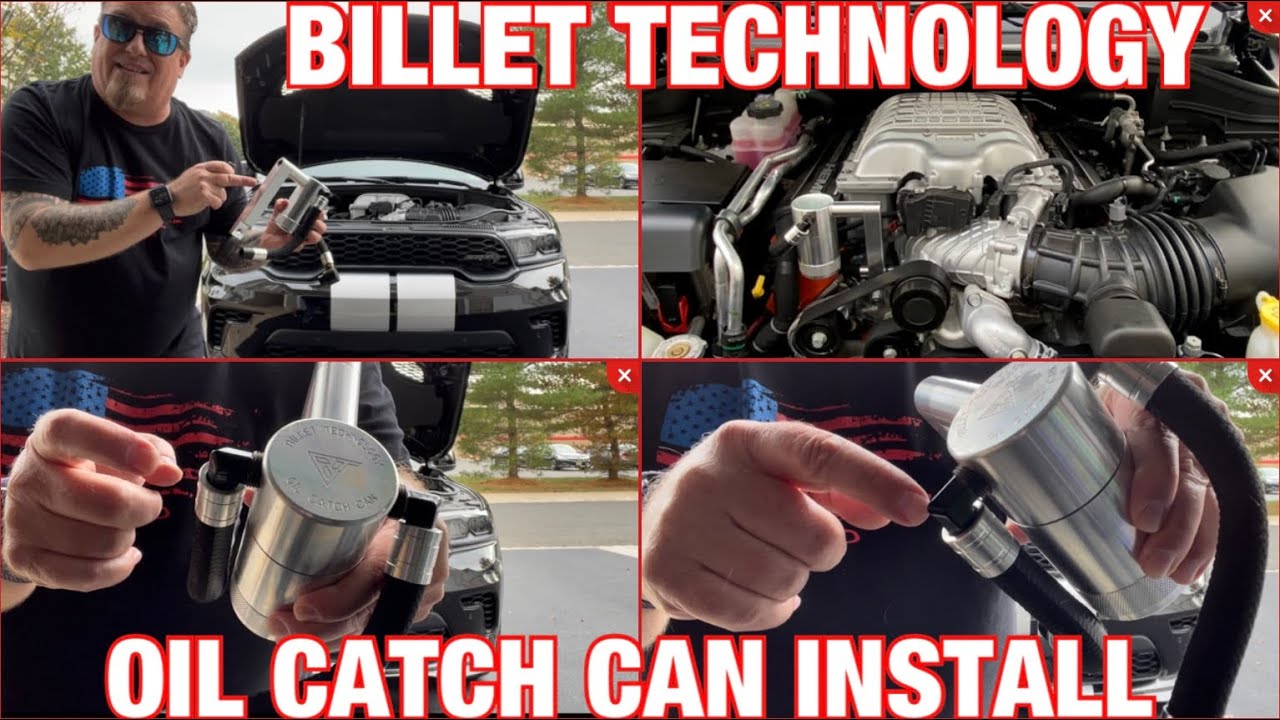 BILLET TECHNOLOGY OIL CATCH CAN INSTALLATION for the DURANGO HELLCAT ...