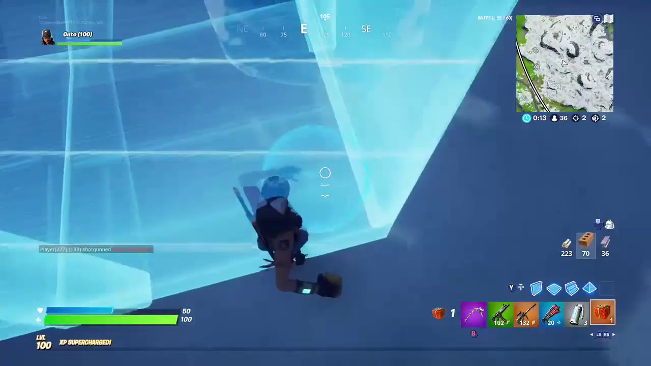 Fortnite destroying 3,000 health ice block - YouTube