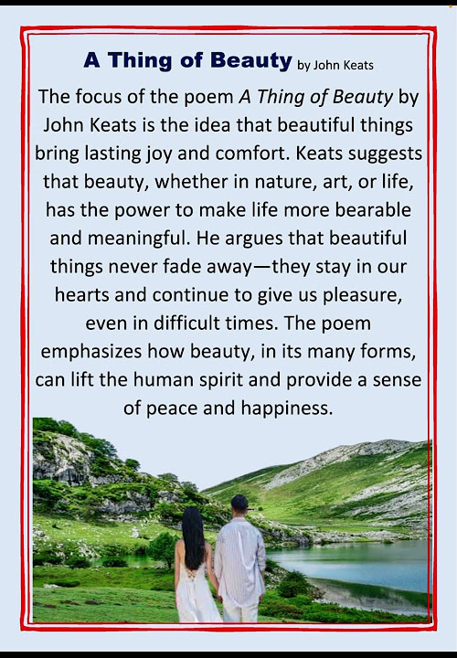A Thing of Beauty poem class 12 | A Thing of Beauty by John Keats ...