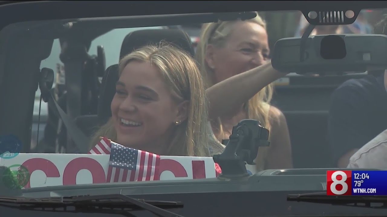 Darien sends off swimmer who lost part of her leg in shark attack to ...