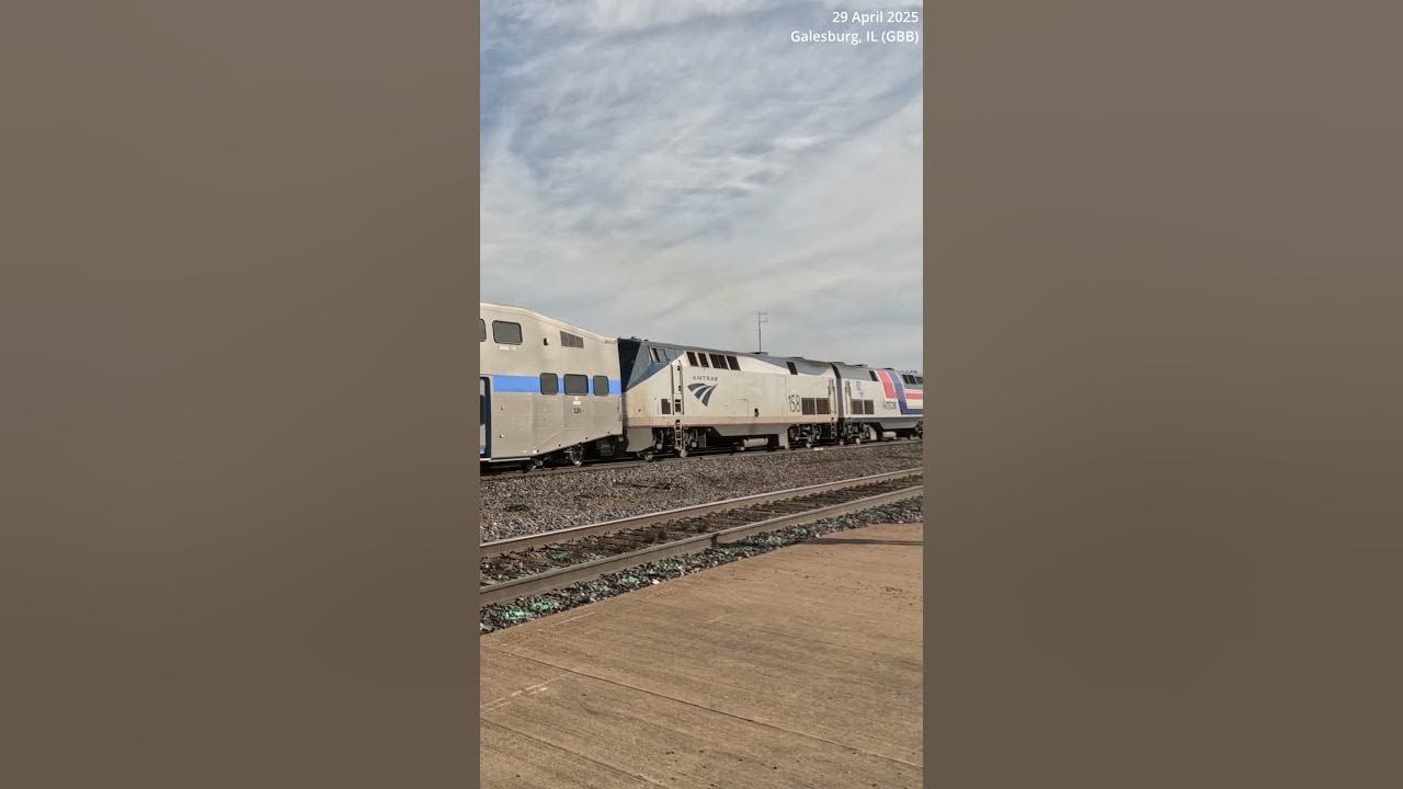 20250429 A3 Departs w/ 160 and Metrolinks #galesburg #gbb #trains #amtrak - YouTube