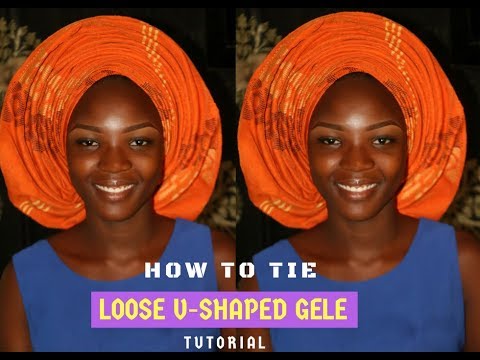 HOW TO TIE V SHAPED LOOSE PLEATED GELE TUTORIAL - YouTube