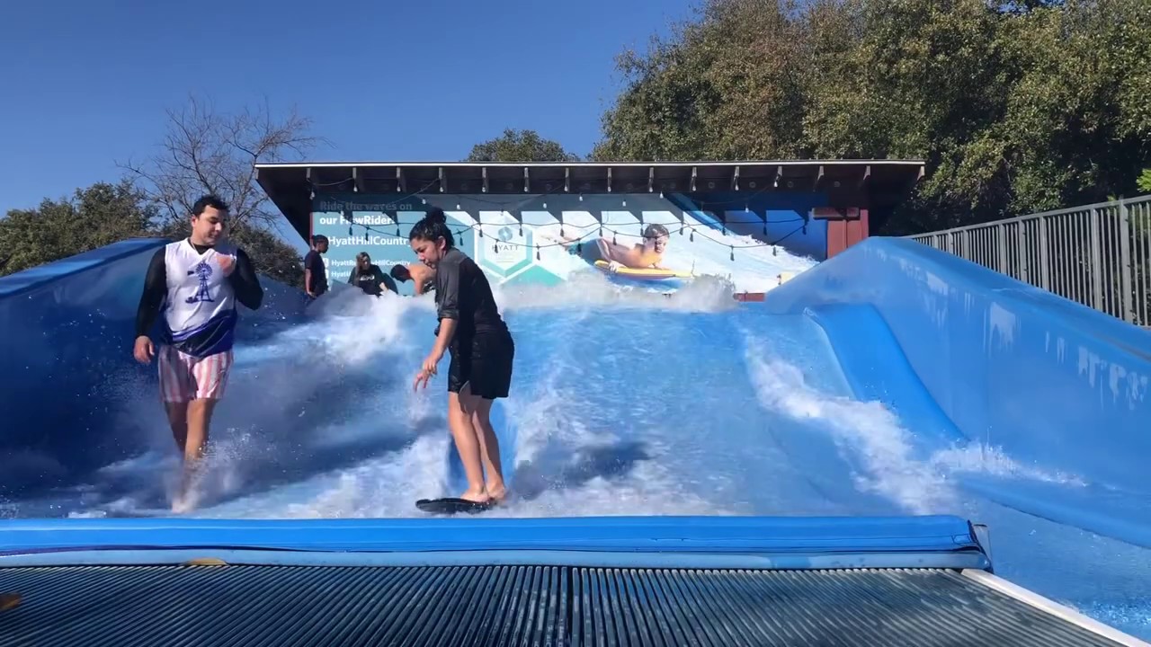 TRYING OUT A FLOWRIDER - YouTube