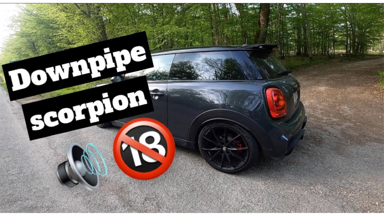 MINI JCW F56 STAGE 2 Downpipe/Decatalyseur scorpion Exhaust pop&bang ...