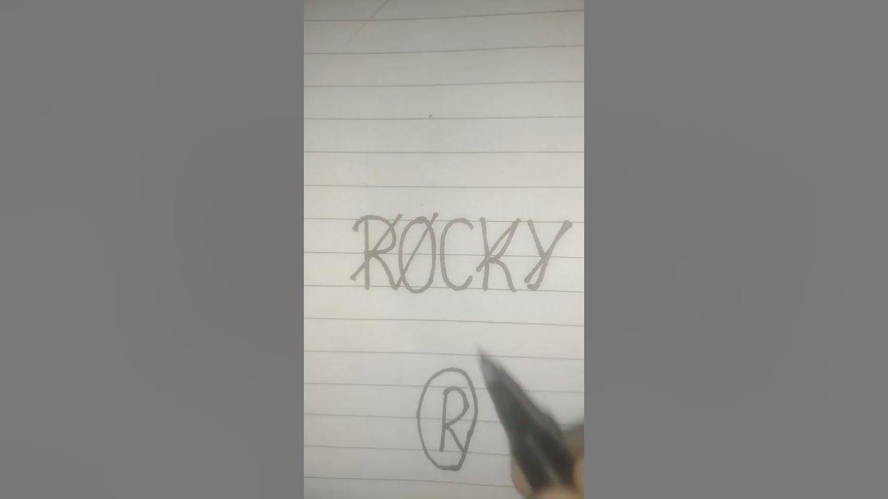 ROCKY NAME LOGO DESIGN logomark youtubeshorts YouTube rocky-name-logo-design-logomark-youtubeshorts-youtube
