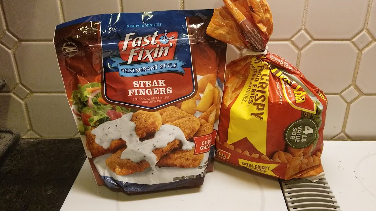 Trying out "Fast Fixin Steak Fingers" for 1st time with Ore Ida crispy ...