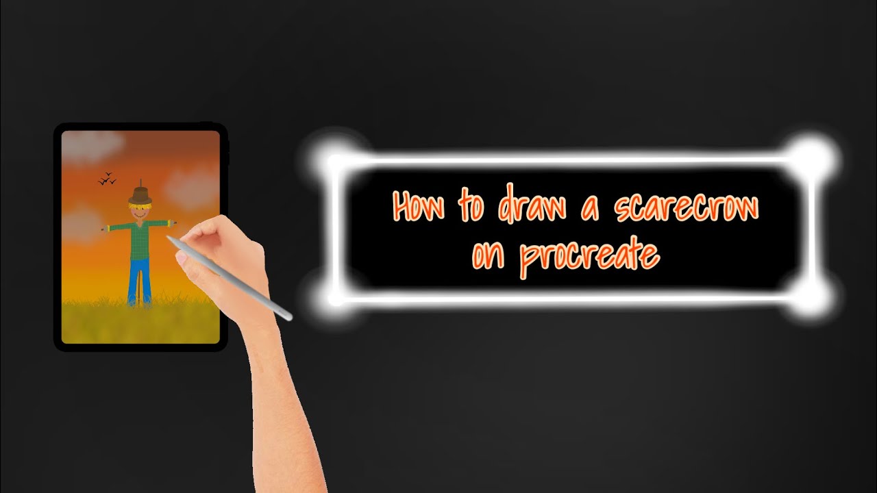 How to draw a scarecrow on procreate - YouTube