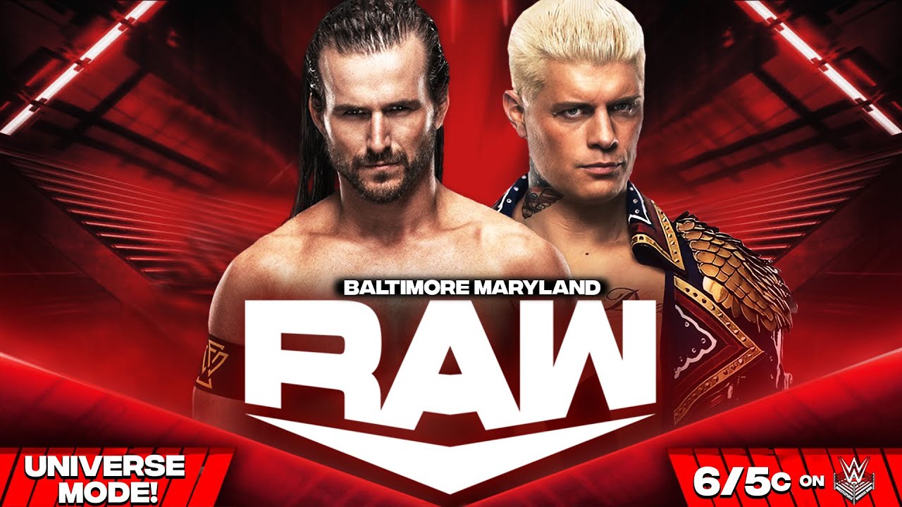 FULL MATCH: Adam Cole vs Cody Rhodes RAW: Aug 6th, 2024 (Universe Mode ...