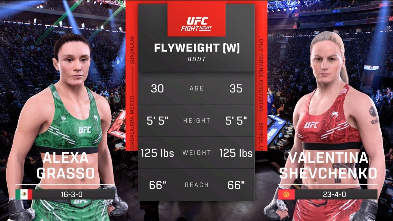 UFC 5 Alexa Grasso vs Valentina Shevchenko Next Gen P55 Gameplay 1080P ...