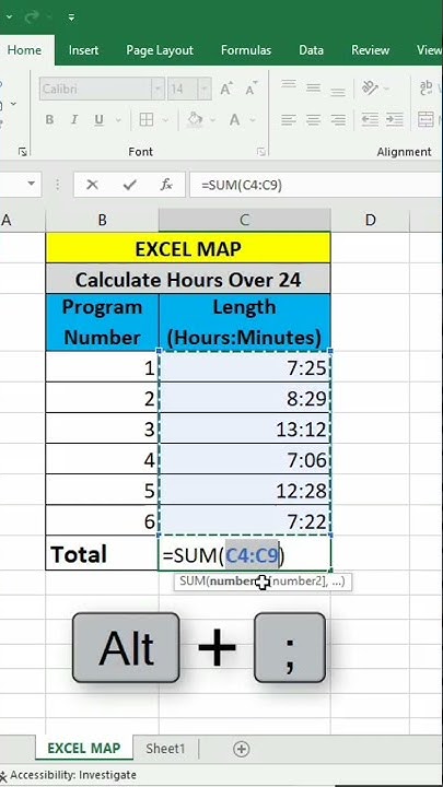 How to Calculate Hours Over 24 in Excel | MS Excel Tutorial - YouTube