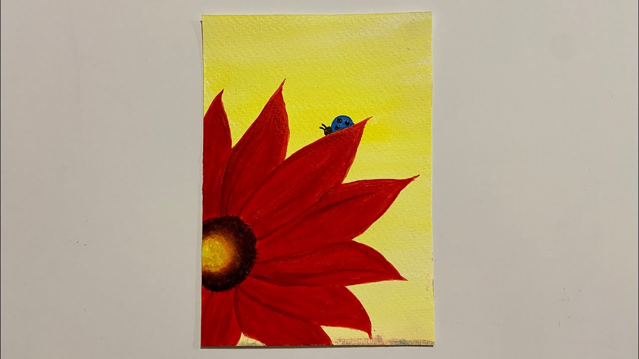 Red Sunflower Painting