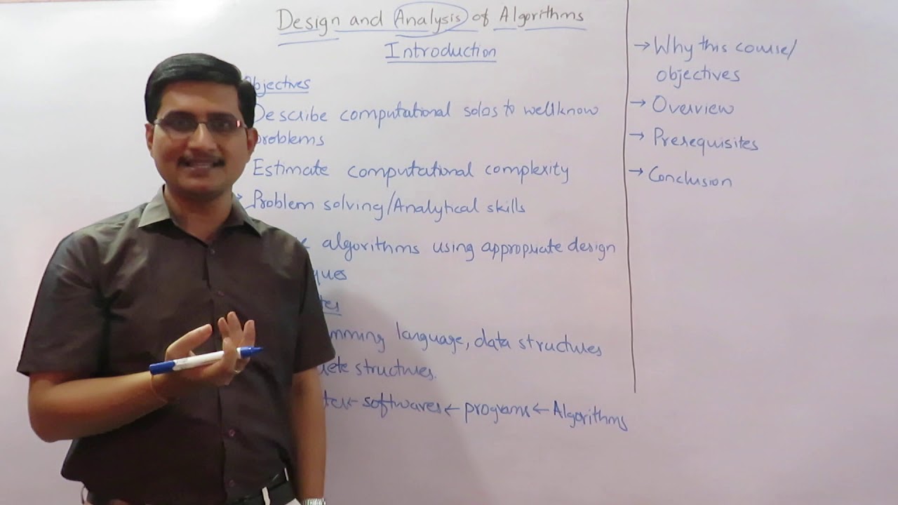 1 Design And Analysis Of Algorithms Introduction Youtube