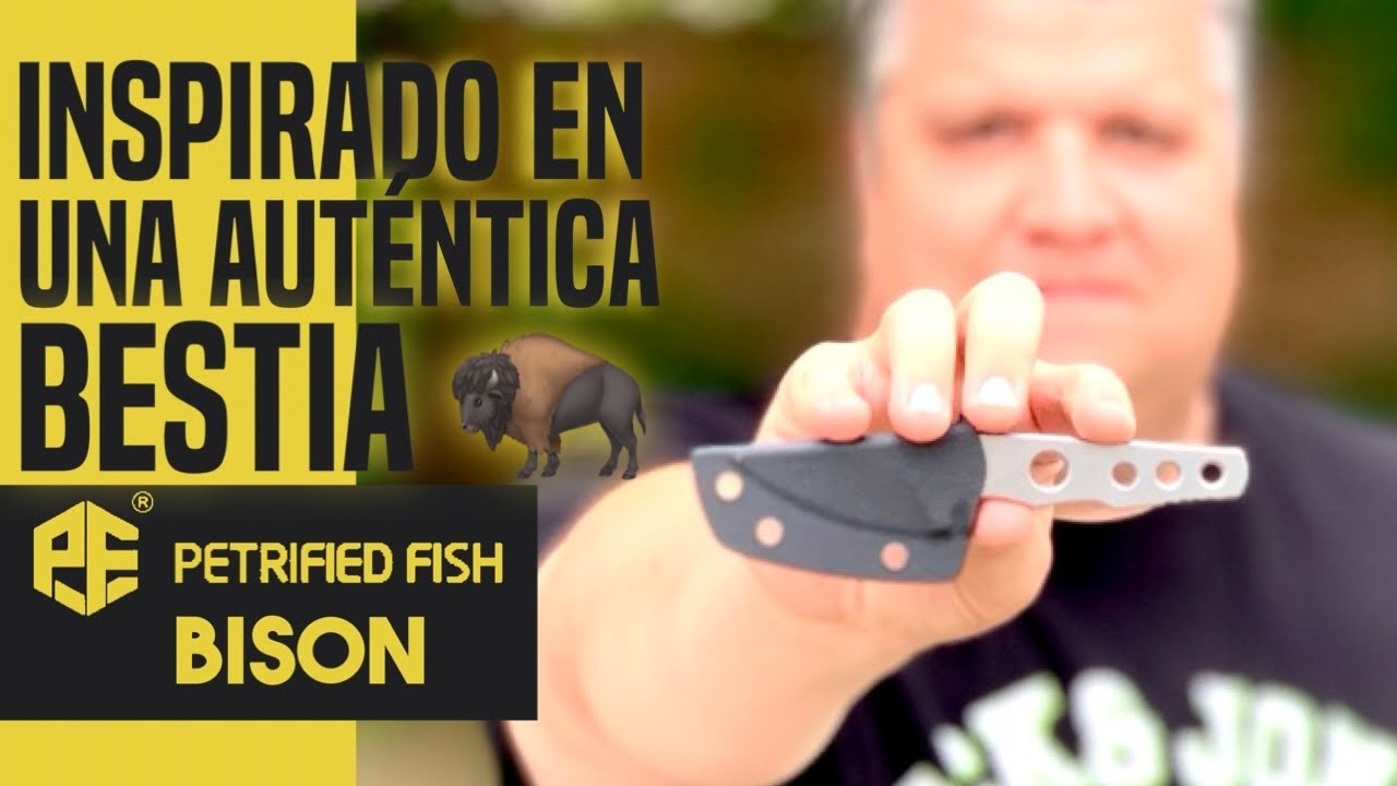 PETRIFIED FISH BISON: cuchillo NECK KNIFE con un DISEÑO OPTIMO ...