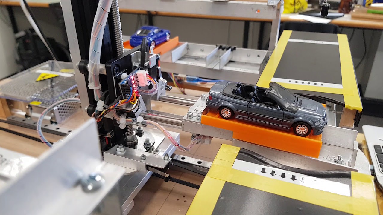 Automated Car park project as a small scaled design - YouTube