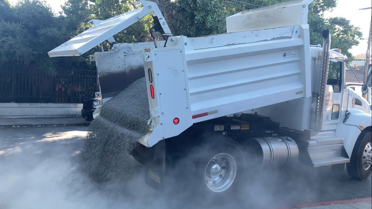 Bayside Building Materials Mini Dump Truck Dumping 3 Cubic Yards ...