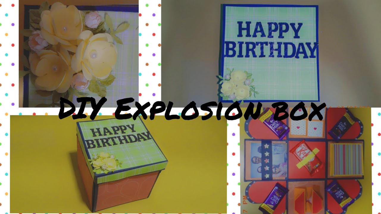 DIY explosion box|Birthday explosion box |Creative card ideas - YouTube