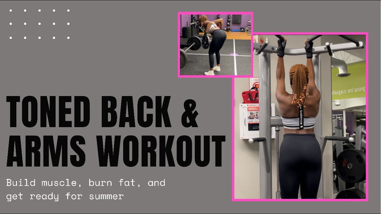 TONED BACK & ARMS WORKOUT - Get rid of back fat and tone your upper ...