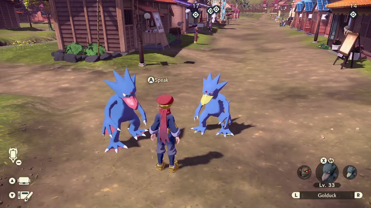 Pokémon Legends Arceus - Normal Golduck and Shiny Golduck Side-by-Side ...