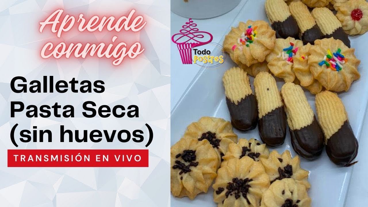 Receta fácil- Galletas de Manga, pasta seca ( sin huevos ) - YouTube