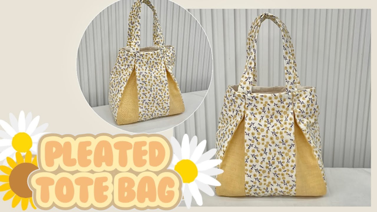 Diy Handmade Pleated Toot Bag 핸드메이드 배색 플리츠 토트백 만들기 플리츠백 만들기 가방