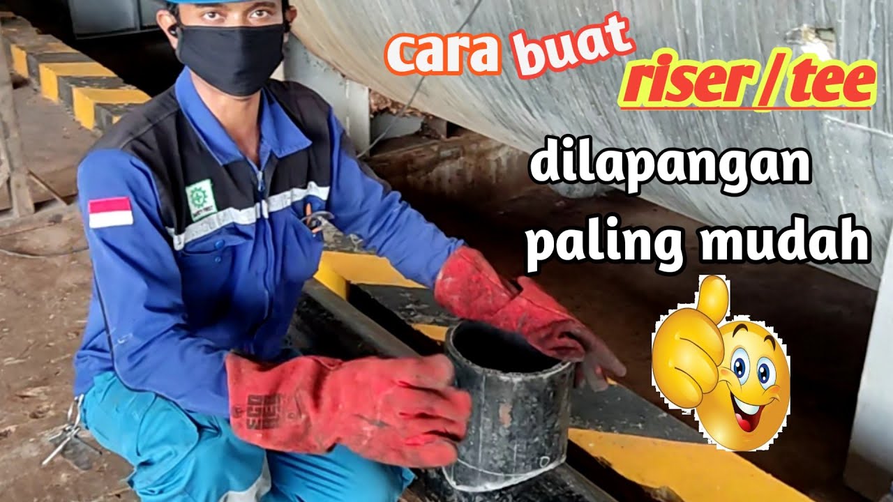 cara buat riser/tee pipa di lapangan - YouTube