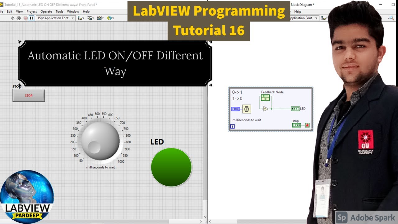 Labview Tutorial 16 Automatic Led On Off Labview Programming Youtube