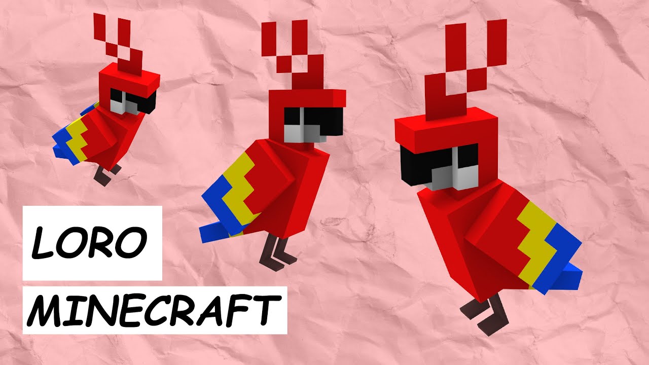 Como hacer el loro de Minecraft en papercraft - YouTube
