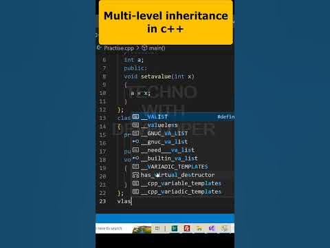 Multilevel inheritance in C++ | Part 22 #youtubeshorts #ytshorts - YouTube