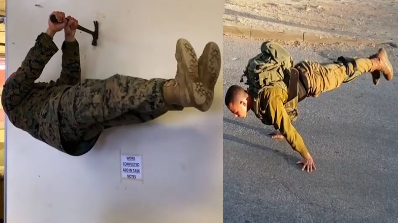 This happens when the military does calisthenics - YouTube