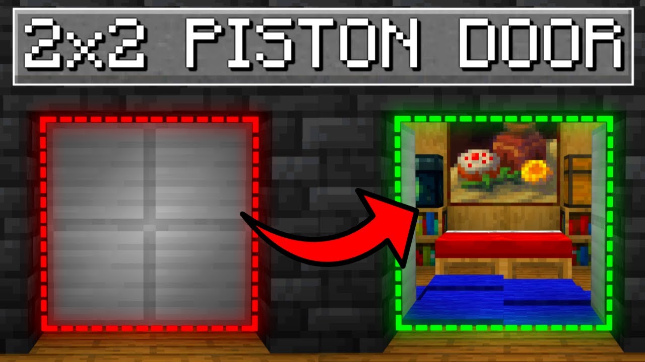 🦅 EASY 2x2 Piston Door Tutorial | Minecraft Bedrock 1.21! - YouTube