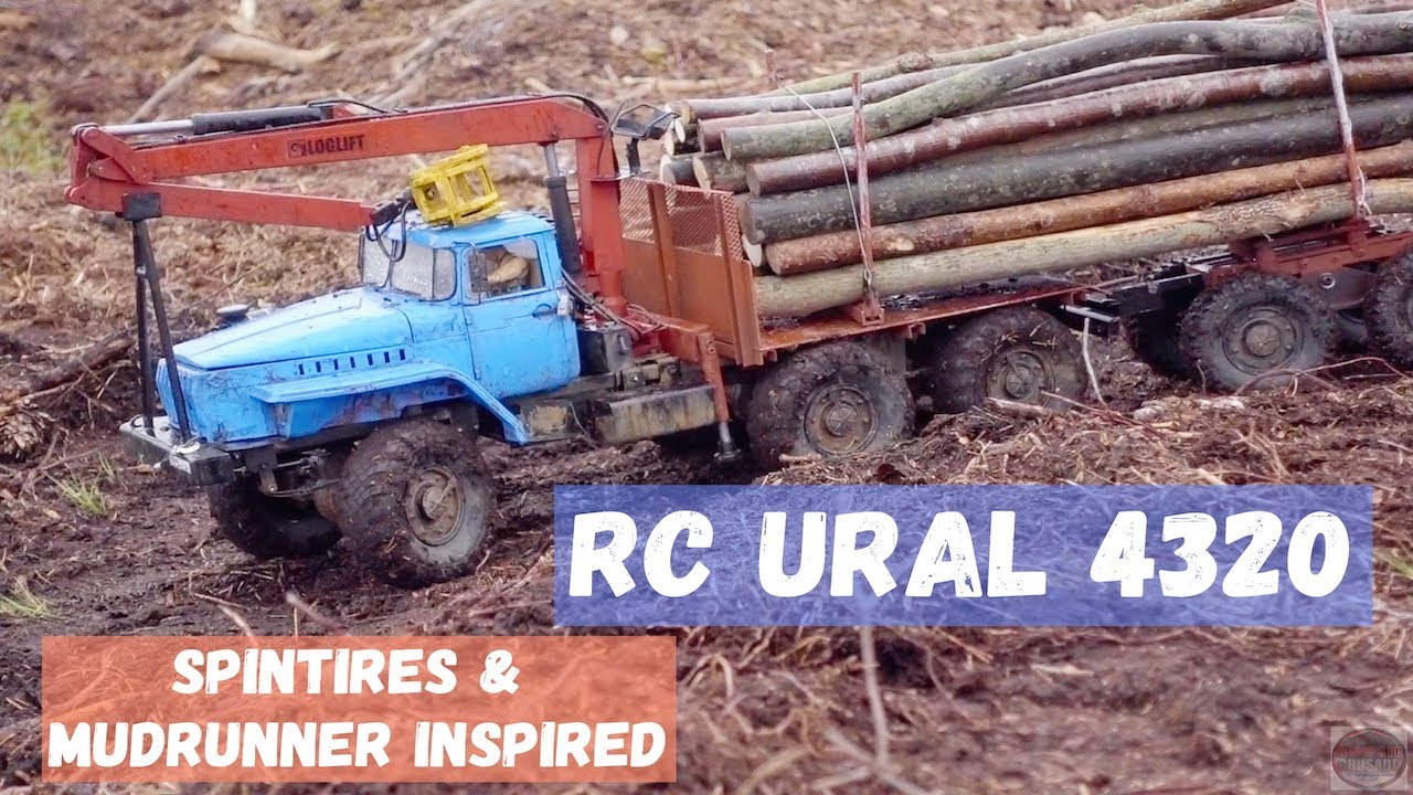 Russian Log Truck - RC Spintires Mudrunner 1:12 scale Ural 4320 6x6 Mud ...
