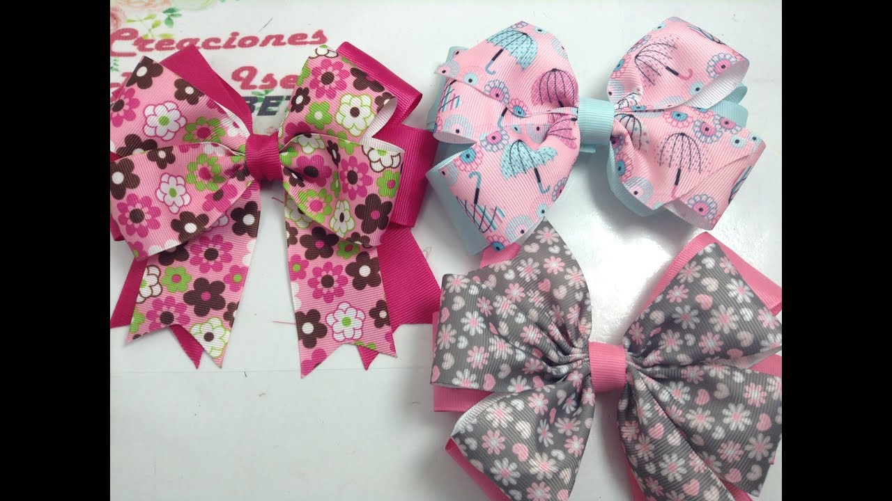 3 lazos dobles (para principiantes) VIDEO No.761 Creaciones Rosa Isela ...