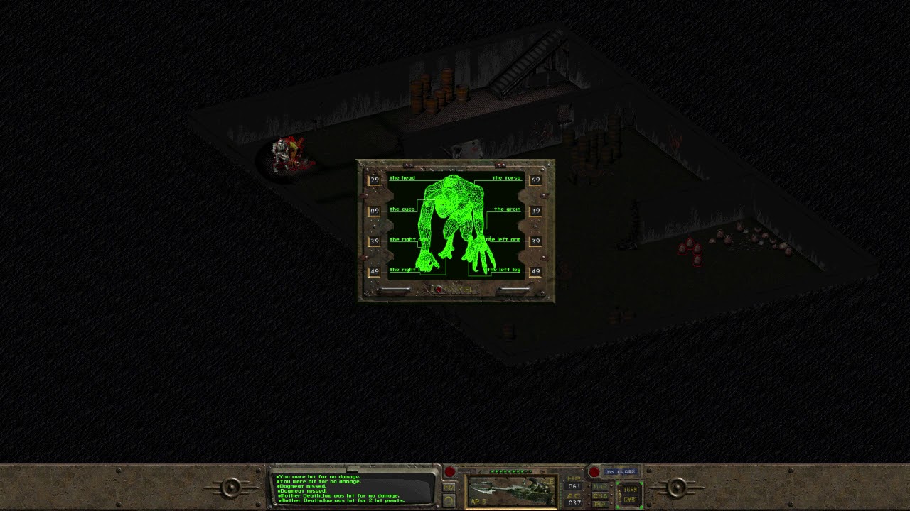 Fallout 1 Deathclaw Rage - YouTube