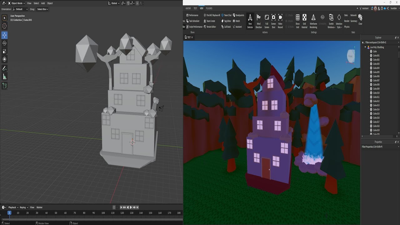 ROBLOX Low-Poly Speed Build - (3 Story Building) - YouTube