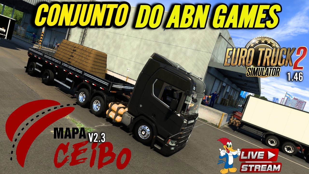 CONJUNTO DO ABN GAMES NA RODAGEM FAZENDO KM , MAPA CEIBO , ETS 2 , PC ...