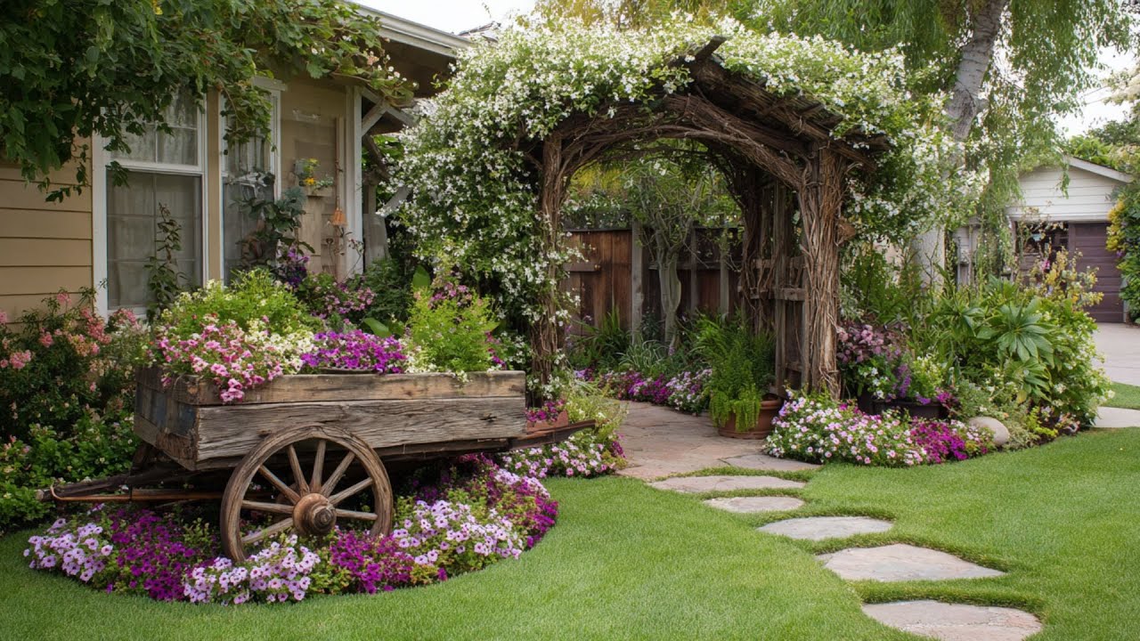 Beyond Beautiful Of Vintage Garden For Rustic Front Yard - YouTube