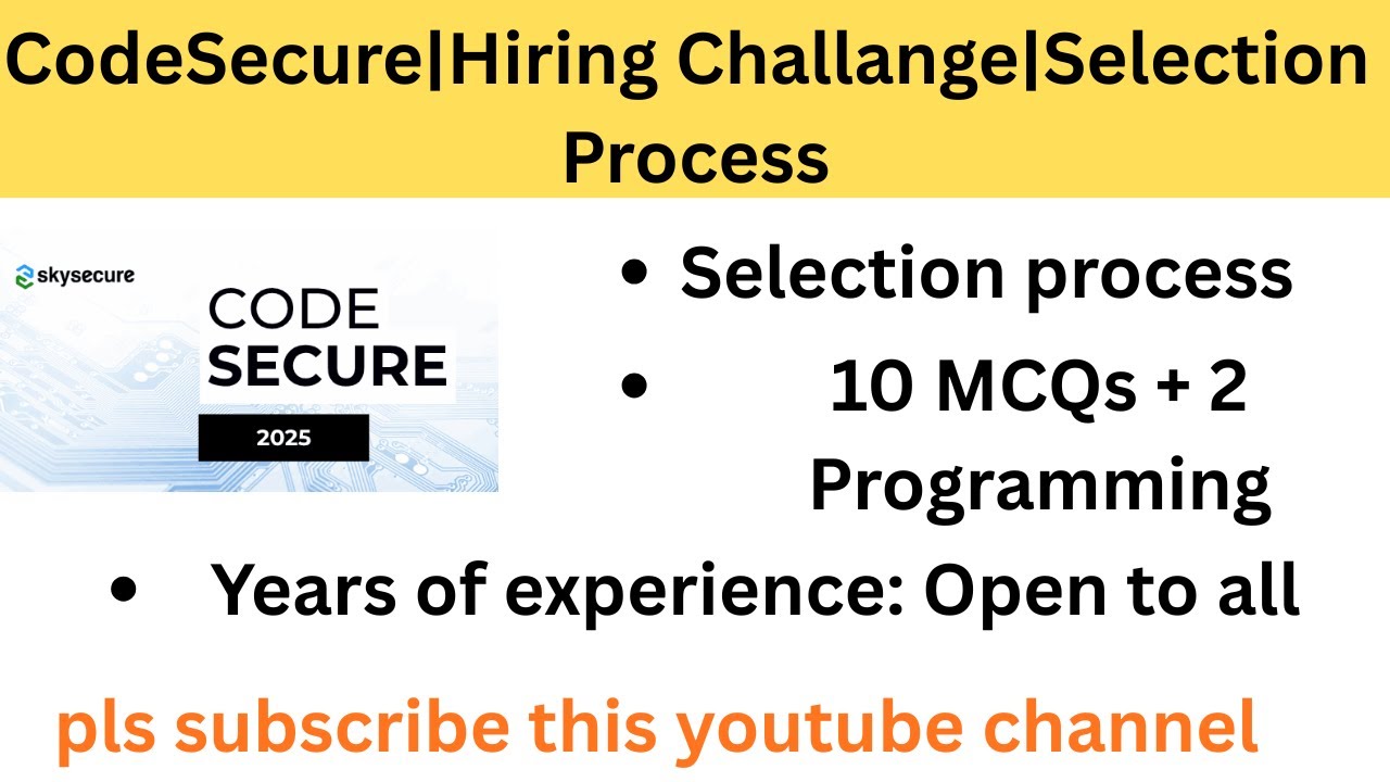 SkySecure CodeSecure 2025 |AI Agents Developer Intern Hiring ...