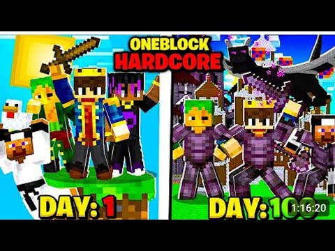 Minecraft one block with friend end part 😅 - YouTube