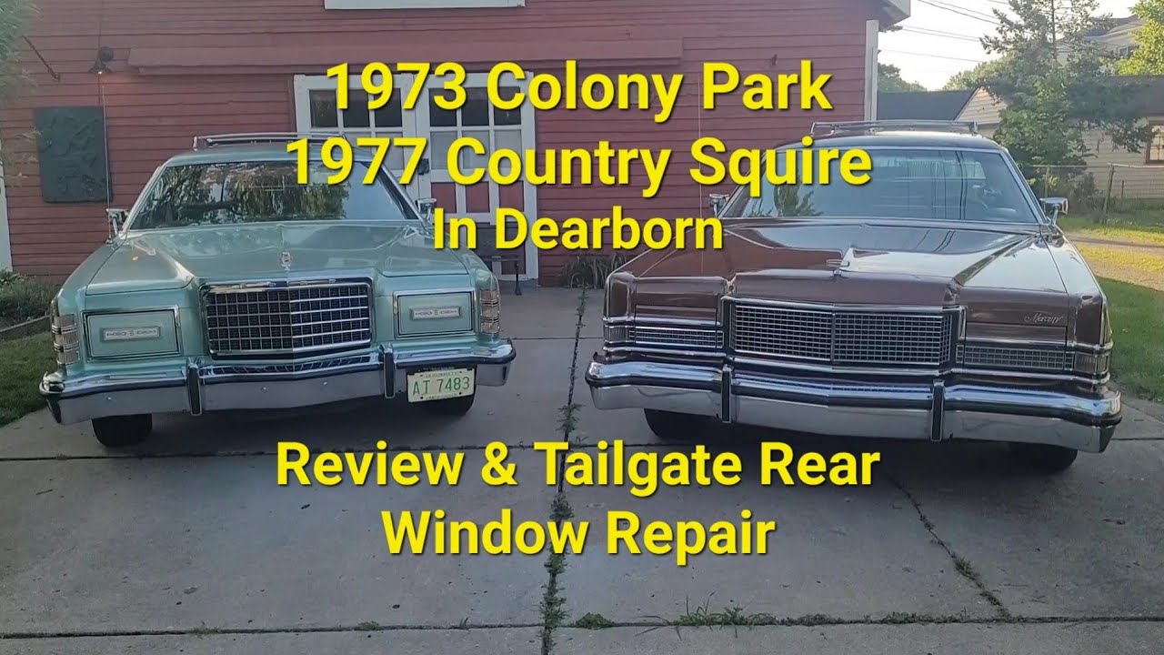 1973 Mercury Colony Park & 1977 Ford Country Squire Comparison Rear ...
