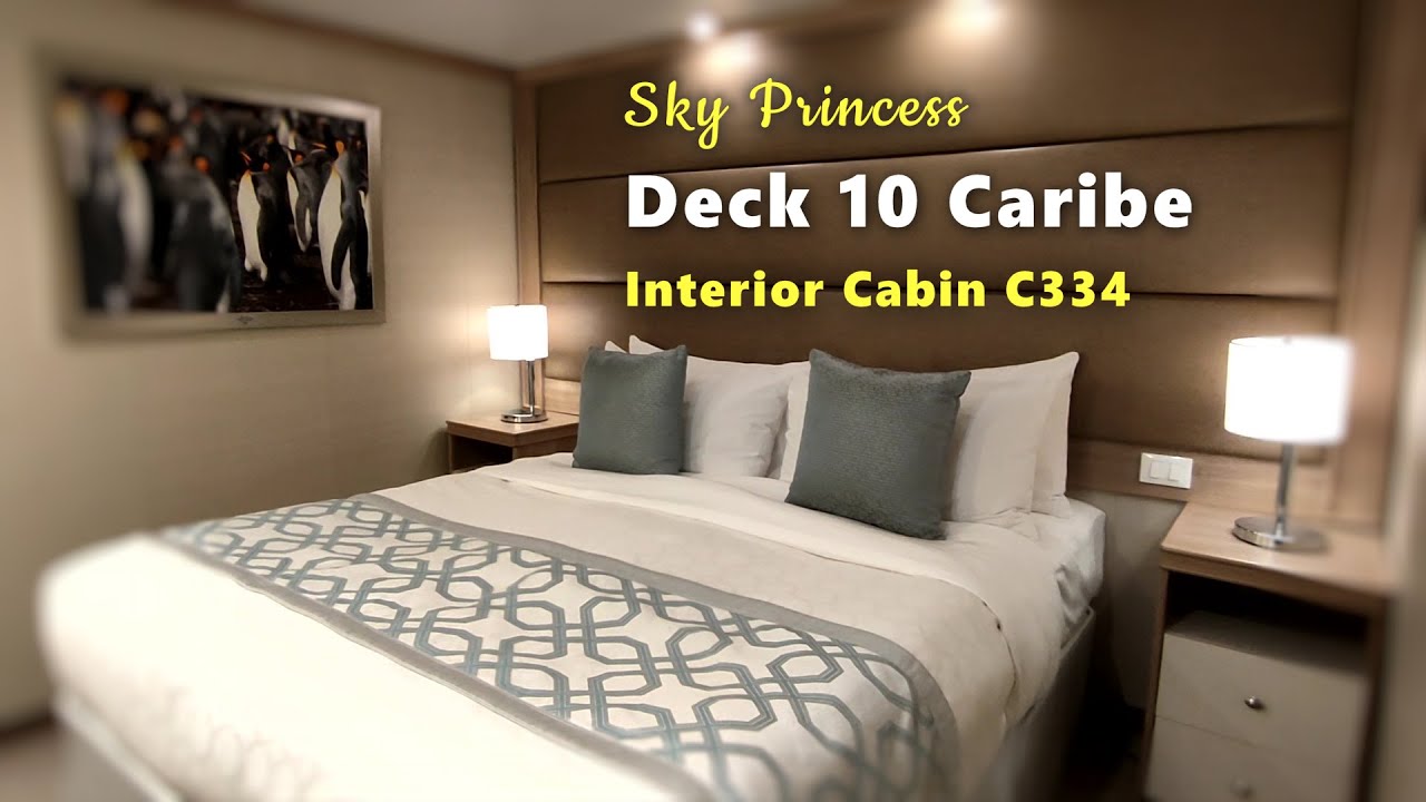 Eastern Caribbean #2- Sky Princess Interior Cabin Tour | Caribe Deck 10 ...