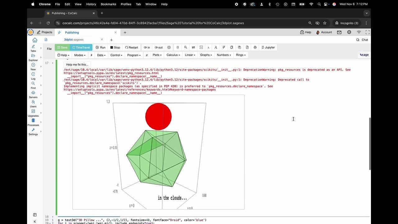 How to Convert a Sage Worksheet to a Jupyter Notebook in CoCalc - YouTube